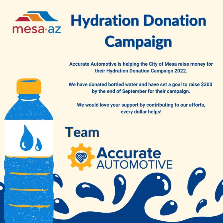 Help Accurate Automotive raise money for the City of Mesa's Hydration ...
